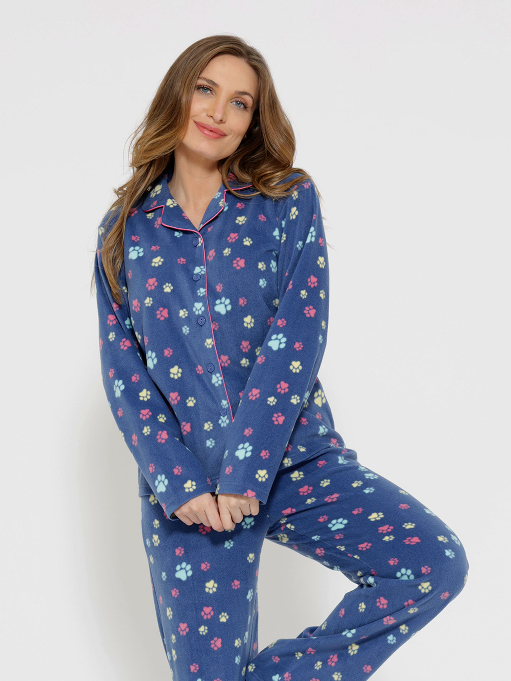 Pijama Soft Feminino Manga Longa Patinha Color - Any Any